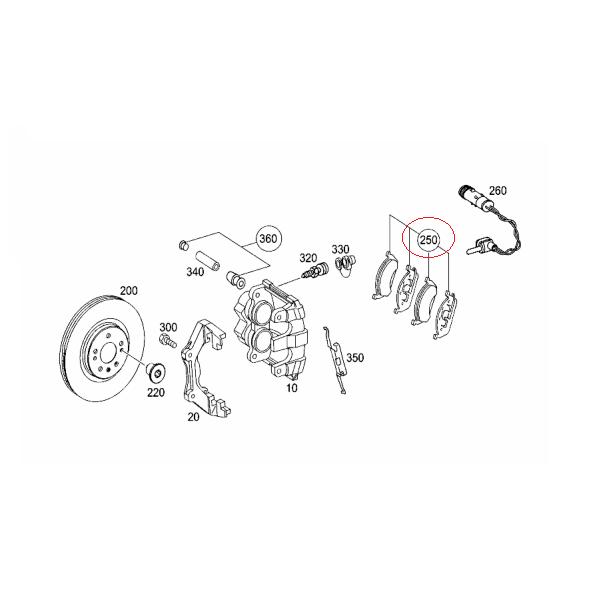 Mercedes-Benz 【JURID WHITE】 フロントセラミックブレーキパッド(低ダスト) [Benz,ベンツ,Eクラス,W211 ...