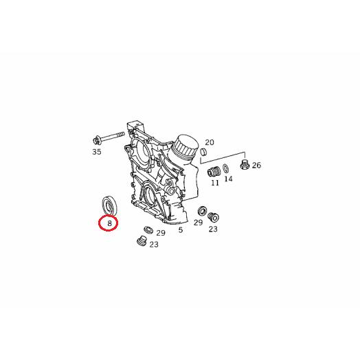 Mercedes-Benz 【febi bilstein】 フロントクランクシール [Benz,ベンツ,Eクラス,W124 ...