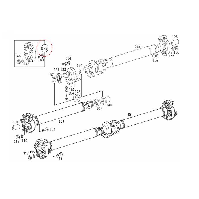 Mercedes-Benz（メルセデス・ベンツ） 【febi bilstein】 フロントプロペラシャフトジョイントディスク [Benz ...