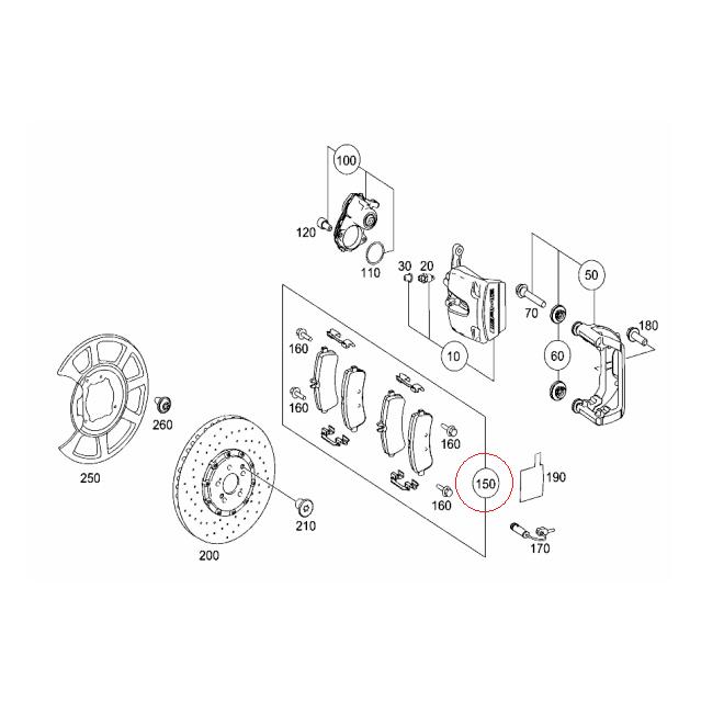 【Febi bilstein】 フロントブレーキパッド [Benz,ベンツ,Sクラス,W222 / 0084201120,0074200320 ...