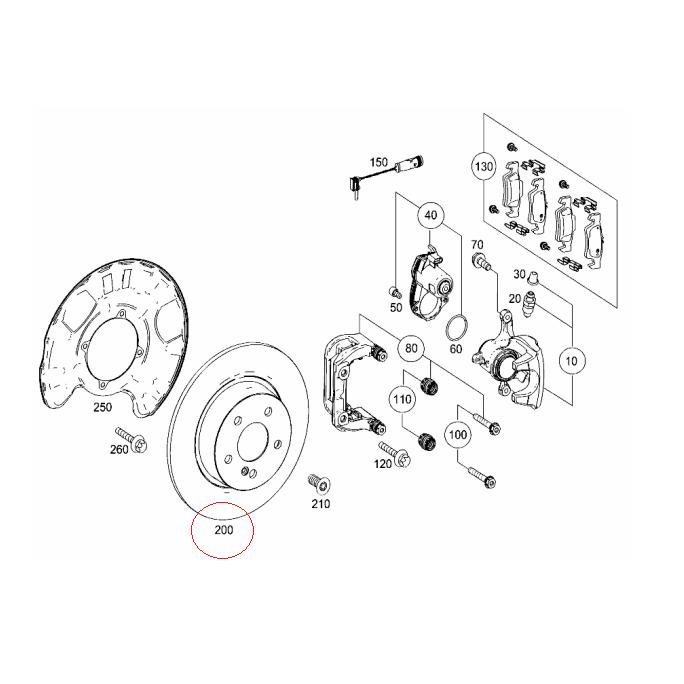 【Febi bilstein】 リアコーテッドブレーキディスクセット [Benz,ベンツ,GLEクラス,W166,C292 ...