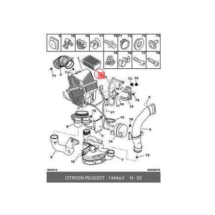 PEUGEOT 【BLUE PRINT】エアーエレメント [PEUGEOUT,プジョー,206 / 1444.TZ,1444.W2 ...