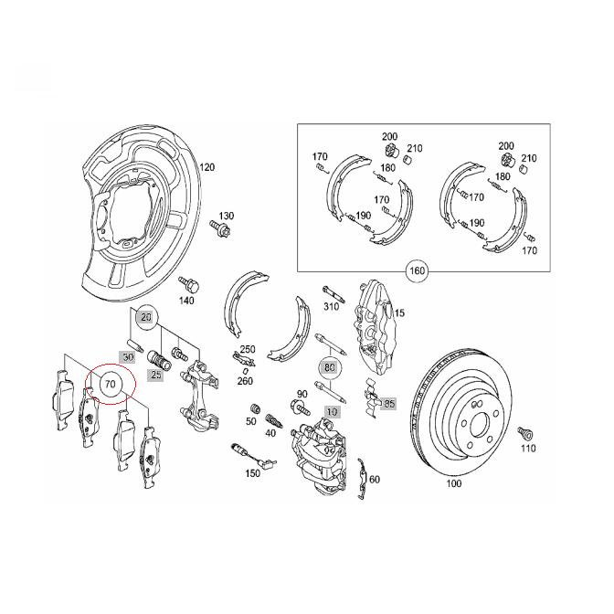 【Febi bilstein】 リアブレーキパッド [Benz,ベンツ,Sクラス,W220 / 003420622041,0034206220 ...