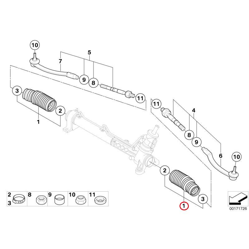 MINI 【Febi bilstein】 ラックブーツキット [MINI,ミニ,R50/R52/R53/R16 / 32136756757 ...
