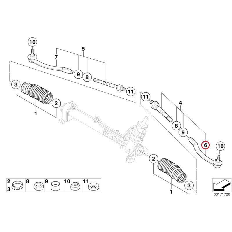 PORSCHE 【febi bilstein】 インナータイロッド [PORSCHE,ポルシェ,911/911 / 99634732203 ...