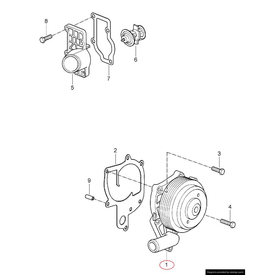 【Febi bilstein】 ウォーターポンプ [PORSCHE,ポルシェ,BOXSTER/CAYMAN(ボクスター/ケイマン),987 / ...
