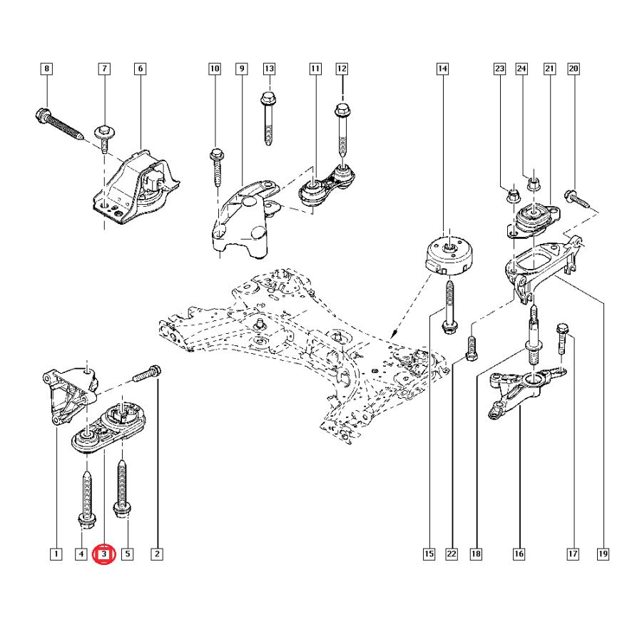 ルノー 【febi bilstein】 エンジンマウント [RENAULT,ルノー,Megane,メガーヌ / 8200042454 ...