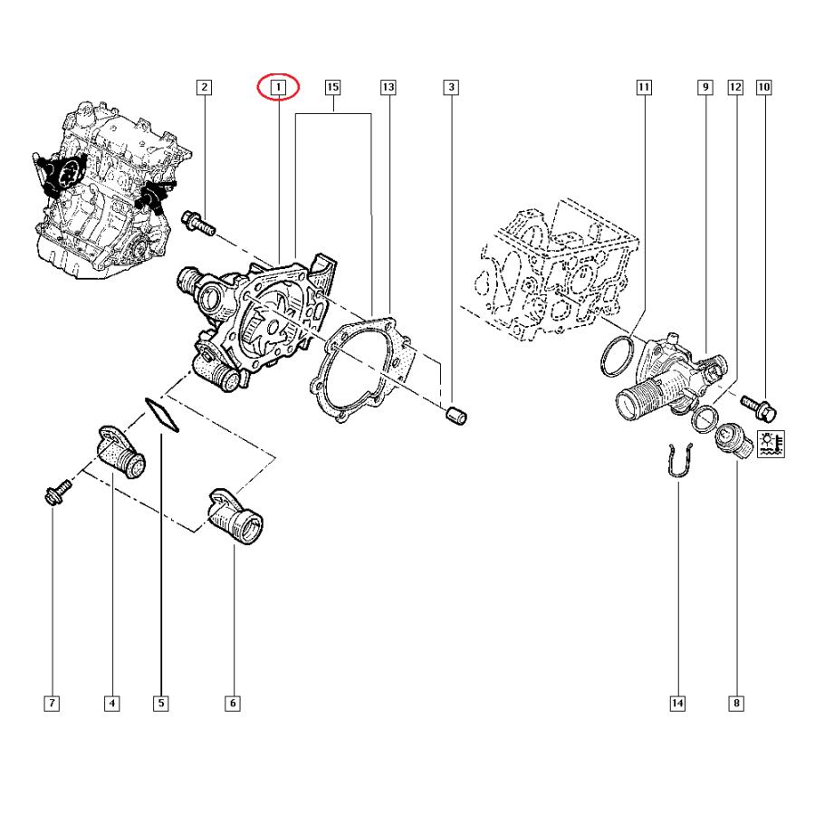 ルノー 【Saleri SIL】 ウォーターポンプ [インペラー: 金属] [RENAULT,ルノー,Twingo,トゥインゴ ...