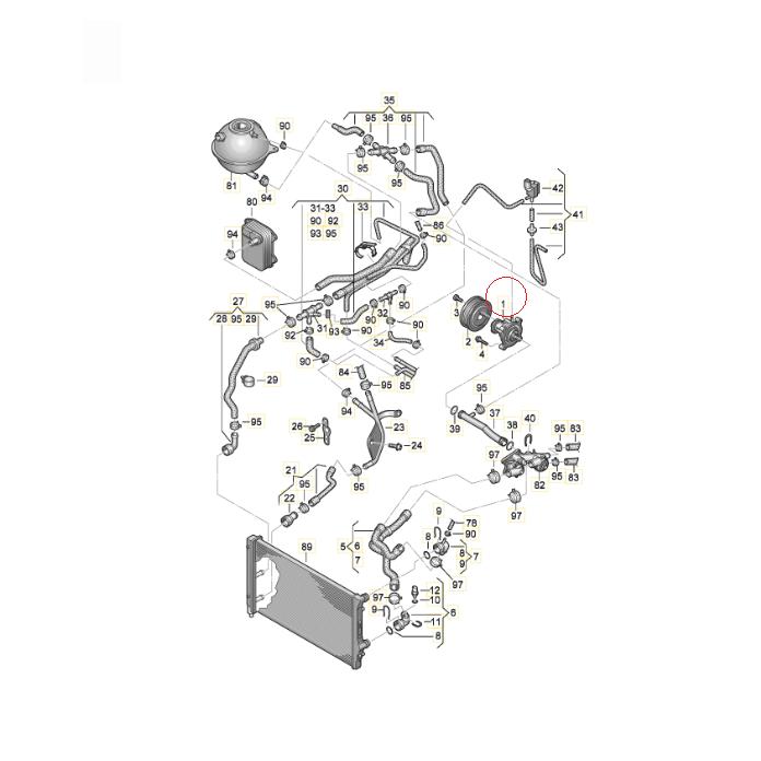 【Saleri SIL】 ウォーターポンプ [VW,フォルクスワーゲン,POLO,ポロ / 03F121004E,03F121004EV ...