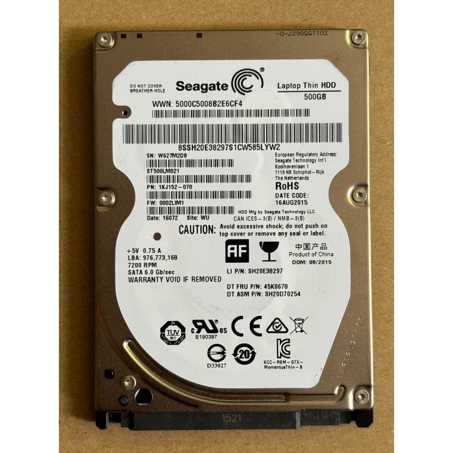 東芝 WD HGST SEAGATE 内蔵ハードディスクHDD 500G 2.5インチ 7200rpm SATA TOSHIBA 7mm : hdd5400 : Yellow Spot ...