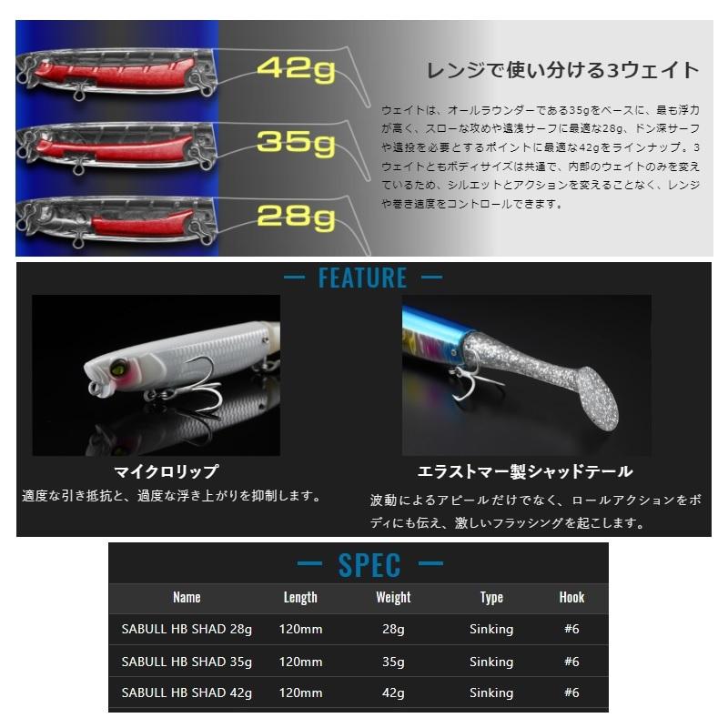 ジャッカル サブルHBシャッド 42g ブルピンキャンディー : 4525807250916 : 釣具のFTO ヤフー店 - 通販 - Yahoo!ショッピング