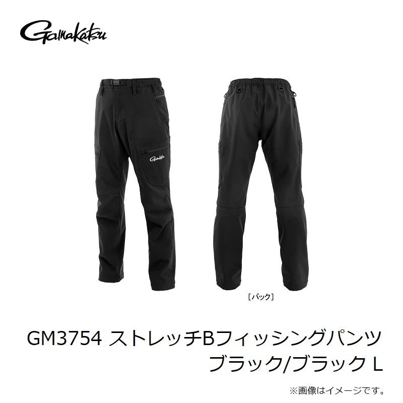 がまかつ GM3754 ストレッチBフィッシングパンツ ブラック/ブラック L
