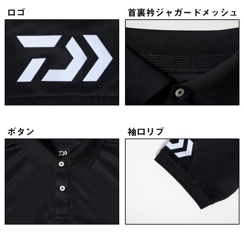 DAIWA（釣り） ダイワ DE-7925 半袖ポロシャツ ブラック×ホワイト L : 釣具のFTO ヤフー店 - 通販 - Yahoo!ショッピング