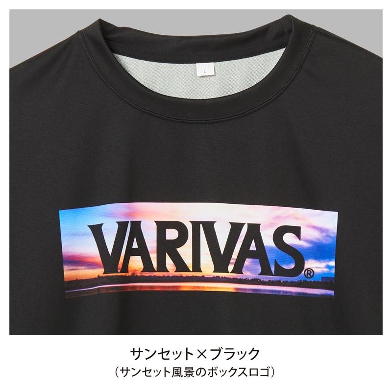VARIVAS バリバス VAT-45 ロングドライTシャツ L サンセット×ブラック / ウェア 長袖 吸水速乾 UVカット : 釣具の ...