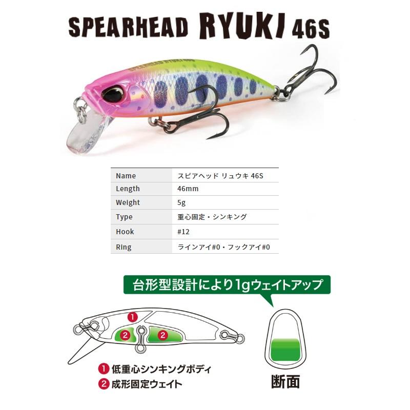 DUO（ルアー） デュオ スピアヘッド リュウキ46S ANA4076 ピンククラウンヤマメ : 釣具のFTO - 通販 - Yahoo!ショッピング
