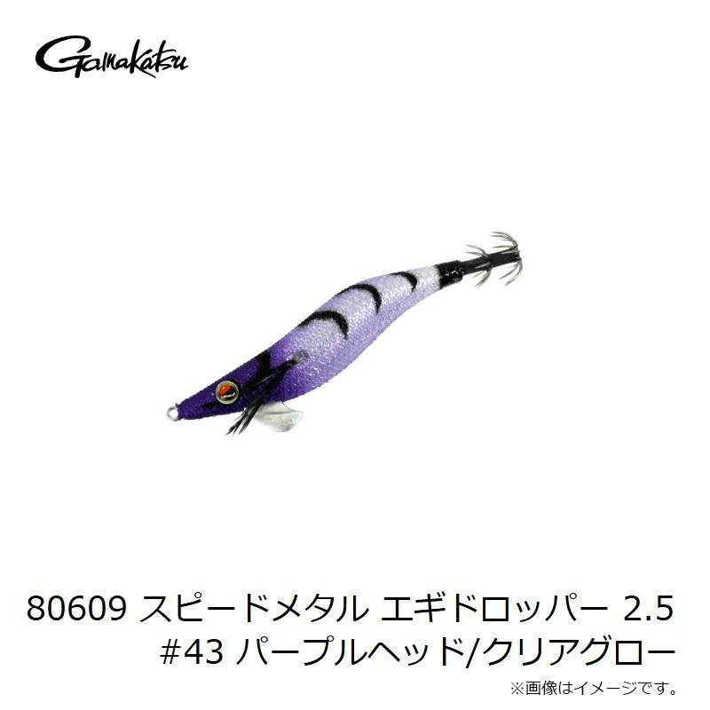 Gamakatsu（がまかつ） 80609 スピードメタル エギドロッパー 2.5 #43 パープルヘッド/クリアグロー : 釣具のFTO ...
