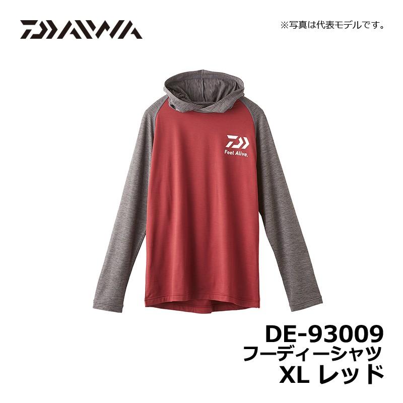 ダイワ DE-93009 フーディーシャツ レッド XL / 長袖 パーカ UVカット 抗菌防臭 :4550133025334:釣具のFTO ...