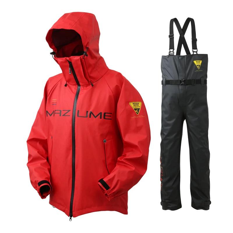 オレンジブルー MZRS-884 mazume ROUGH WATER レインスーツ レッド LL