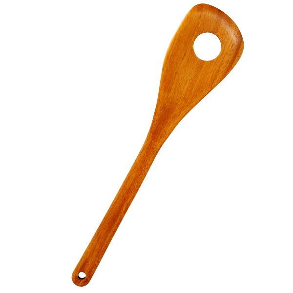 穴あき 木べら SoliD.Tool Spatura Hole L18-5-1s ｜ スパテラ 炒めへら 木製 マホガニー材 ナチュラル ...