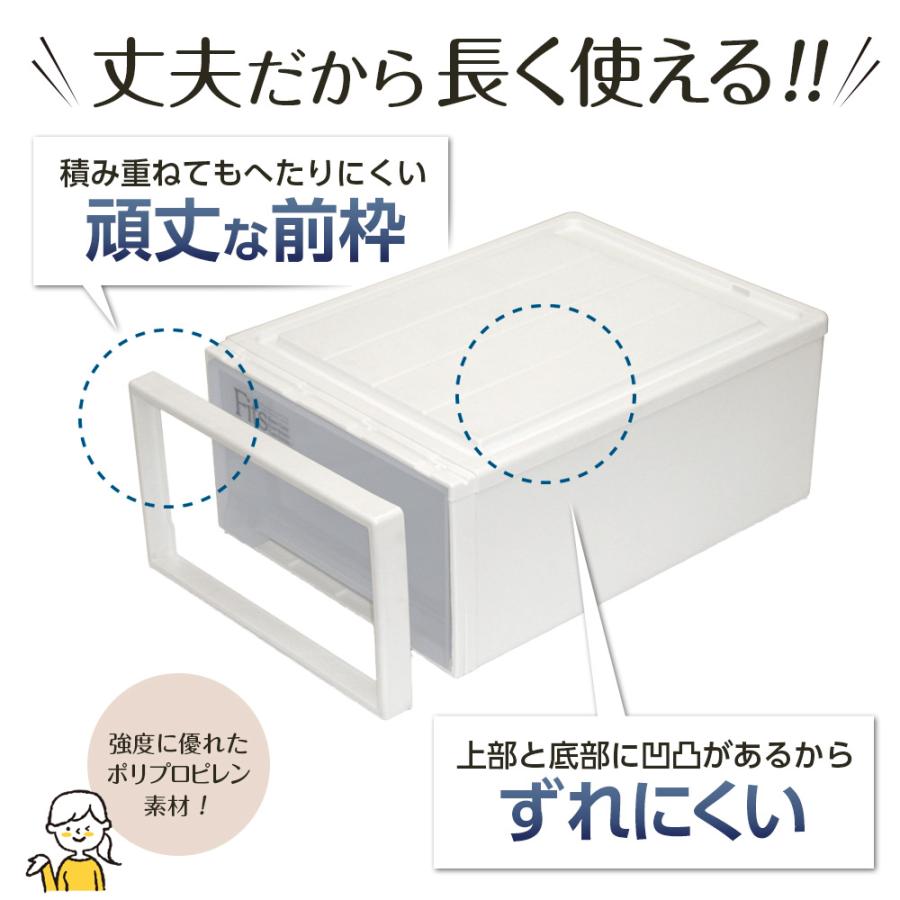 Fits 収納ケース フィッツケース 45-45L 幅45×奥行45×高さ30cm ホワイトクリア 4個セット ｜ ワイドディープ 小物ケース : びーんず生活雑貨デポ - 通販 ...