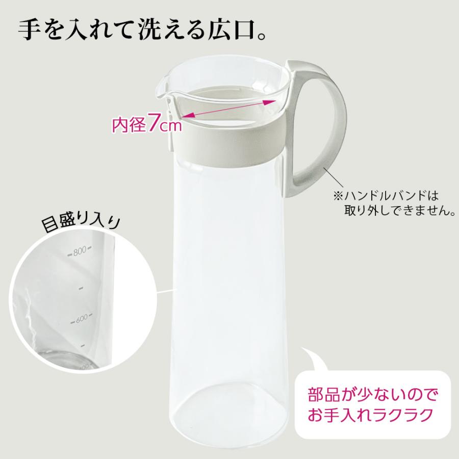 HARIO ハリオ ウォーターポット 1.4L（実用量） ピュアグレー MCPR-14 ｜ 耐熱 ガラス 麦茶ポット ピッチャー 日本製 熱湯OK : びーんず生活雑貨デポ - 通販 ...