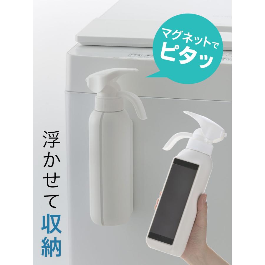 リッチェル hover（ホバー） マグネット液体洗剤ボトル 500ml ホワイト/ダークグレー ｜ 詰め替えボトル 洗濯洗剤 柔軟剤 ワンプッシュ : びーんず生活雑貨デポ - 通販 ...