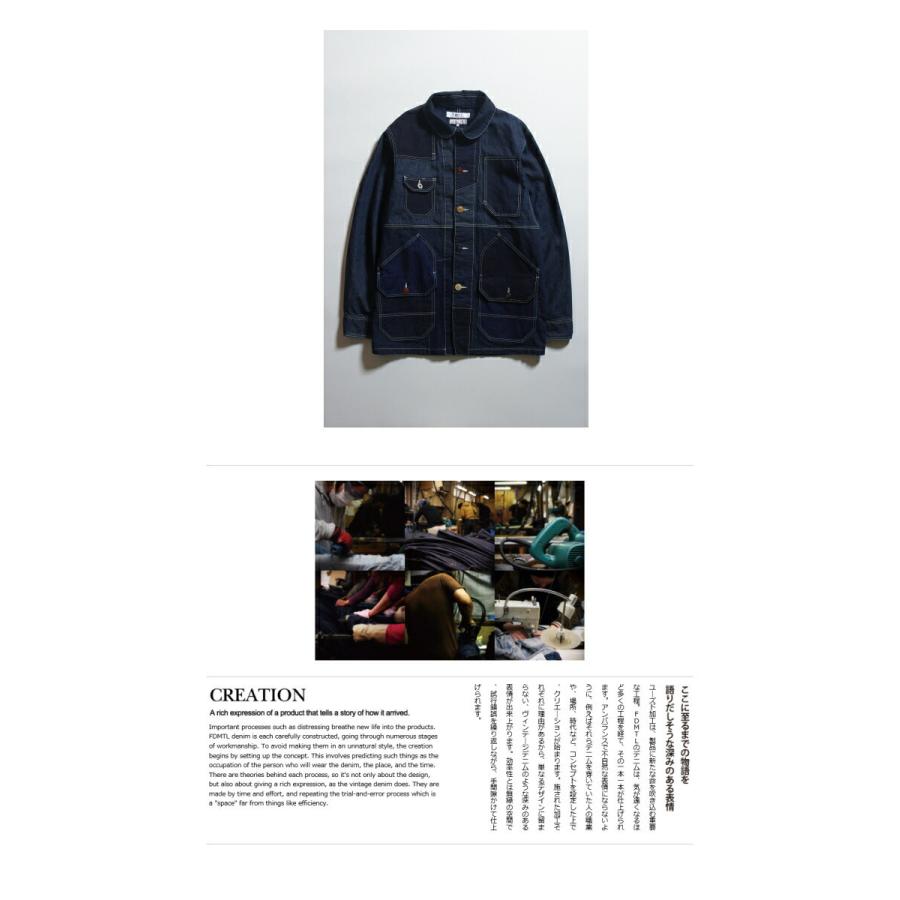FDMTL FDMTLFDMTL PATCHWORK COVERALL JACKET RINSEパッチダーク カバーオール ワンウォッシュ fa21jk35r 日本製 FUNDAMENTAL ...