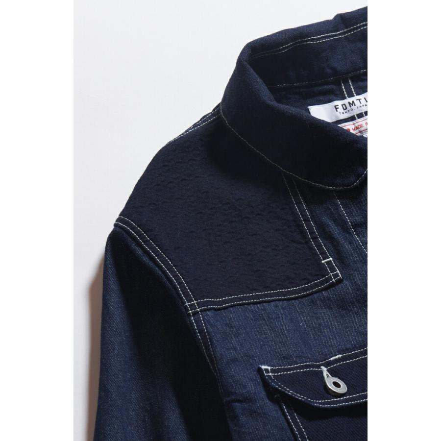 FDMTL FDMTLFDMTL PATCHWORK COVERALL JACKET RINSEパッチダーク カバーオール ワンウォッシュ fa21jk35r 日本製 FUNDAMENTAL ...