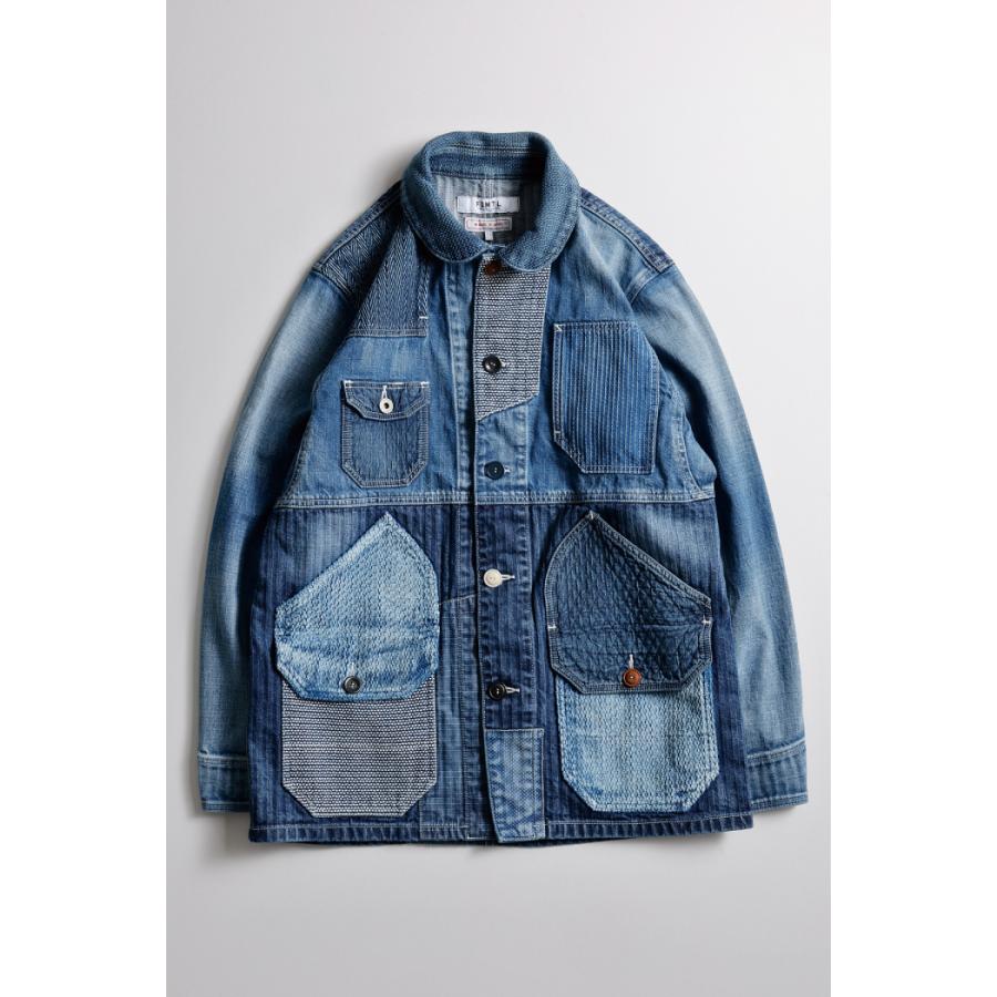 FDMTL fa23jk31u PATCHWORK COVERALL JACKET 3YR WASH パッチダーク カバーオール 3年加工 日本製 FUNDAMENTAL ファンダメンタル ...
