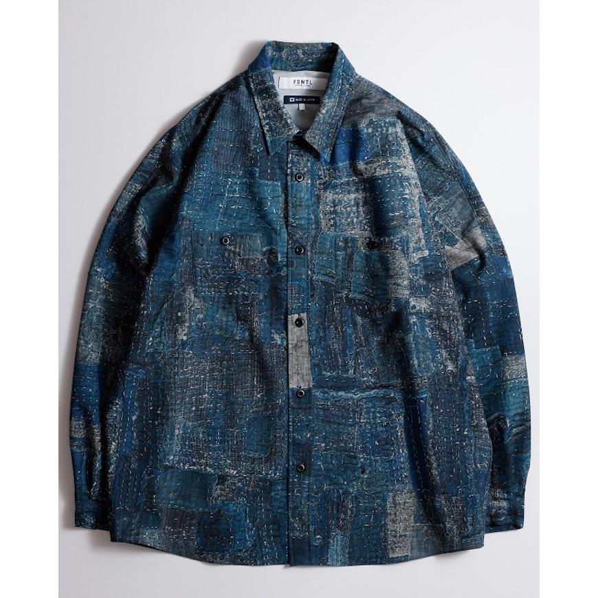 FDMTL fa24sh14 PRINTED BORO SHIRT 襤褸 刺子調 プリンテッド 長袖シャツ 日本製 FUNDAMENTAL : fm-fa24sh14 : YIELD - 通販 ...