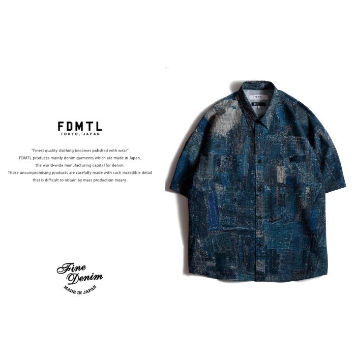 FDMTL fa24sh24 PRINTED BORO S/S SHIRT 襤褸 刺子調 プリンテッド 半袖シャツ 日本製 FUNDAMENTAL : fm-fa24sh24 : YIELD ...