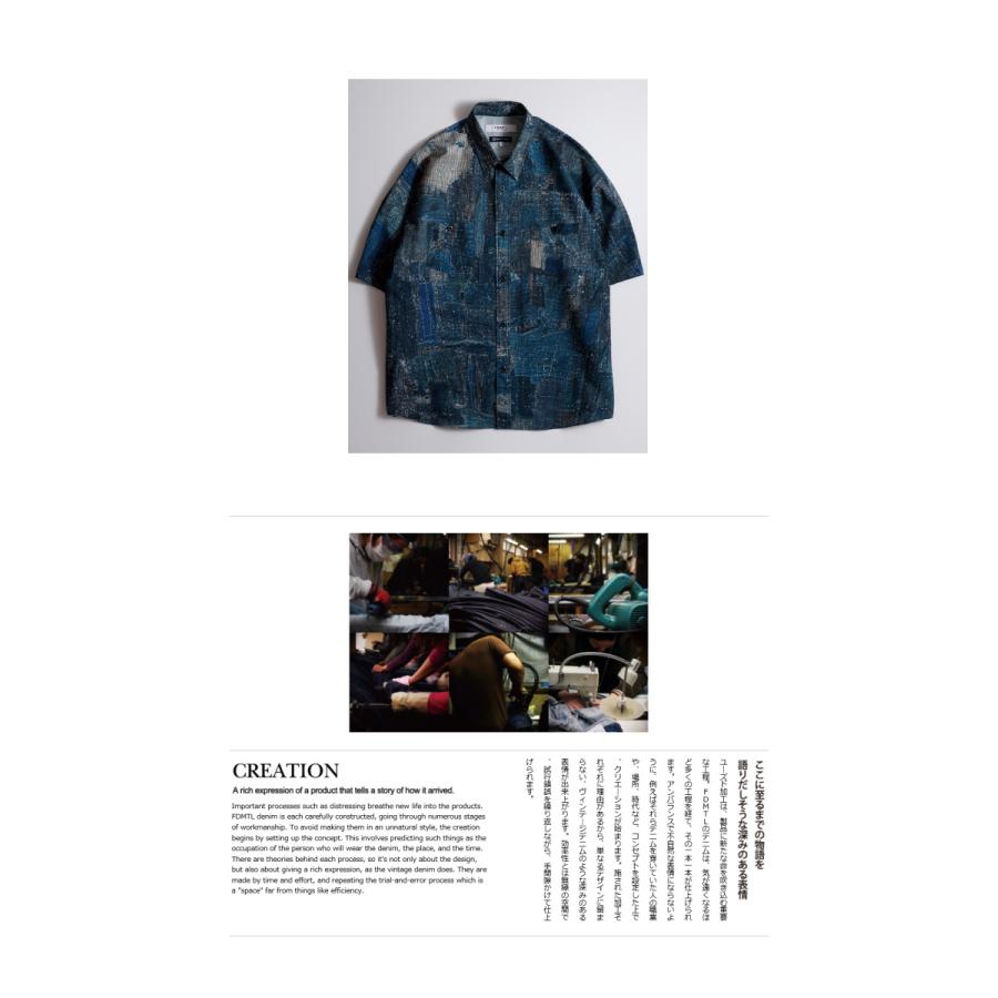 FDMTL fa24sh24 PRINTED BORO S/S SHIRT 襤褸 刺子調 プリンテッド 半袖シャツ 日本製 FUNDAMENTAL : fm-fa24sh24 : YIELD ...