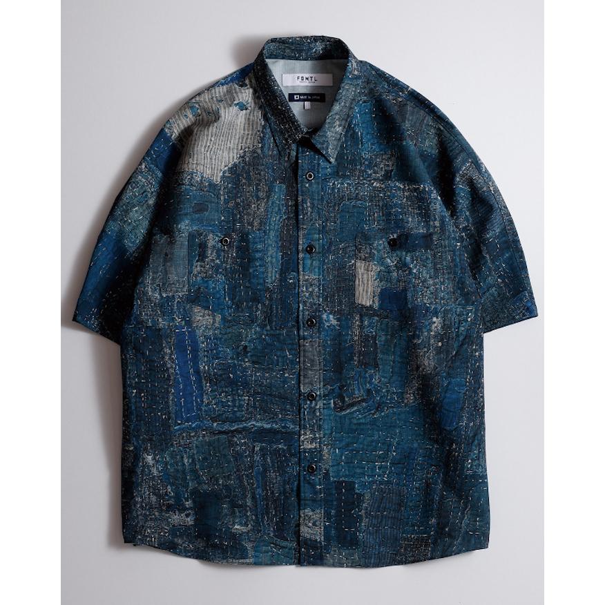 FDMTL fa24sh24 PRINTED BORO S/S SHIRT 襤褸 刺子調 プリンテッド 半袖シャツ 日本製 FUNDAMENTAL : fm-fa24sh24 : YIELD ...
