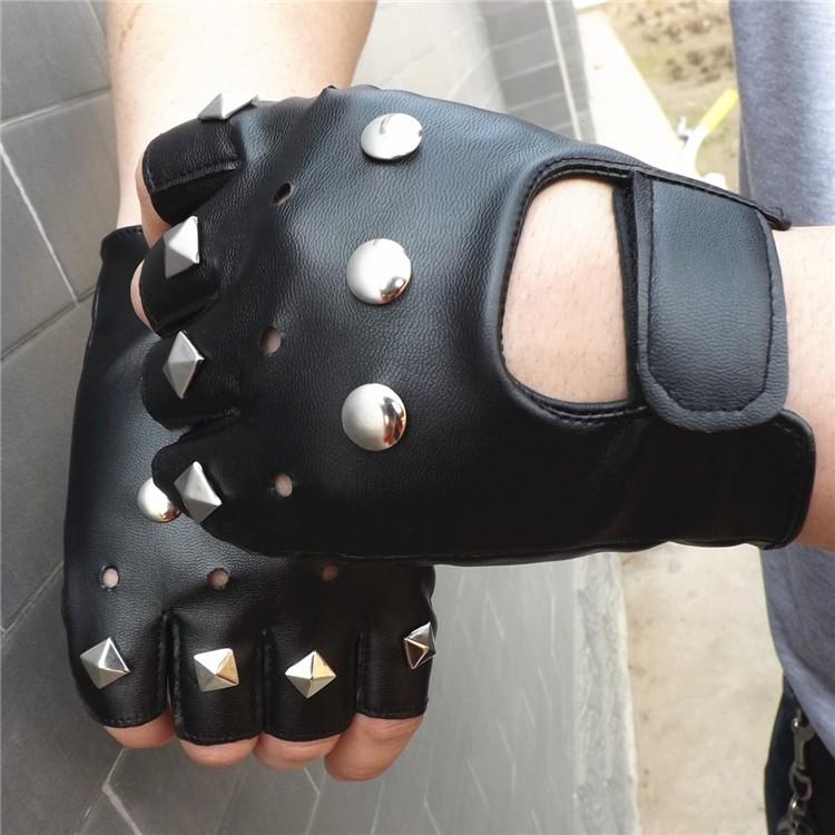 送料無料 スタッズ フィンガーレス グローブ ダンス パフォーマンス メンズ手袋 : YIYI店 - 通販 - Yahoo!ショッピング