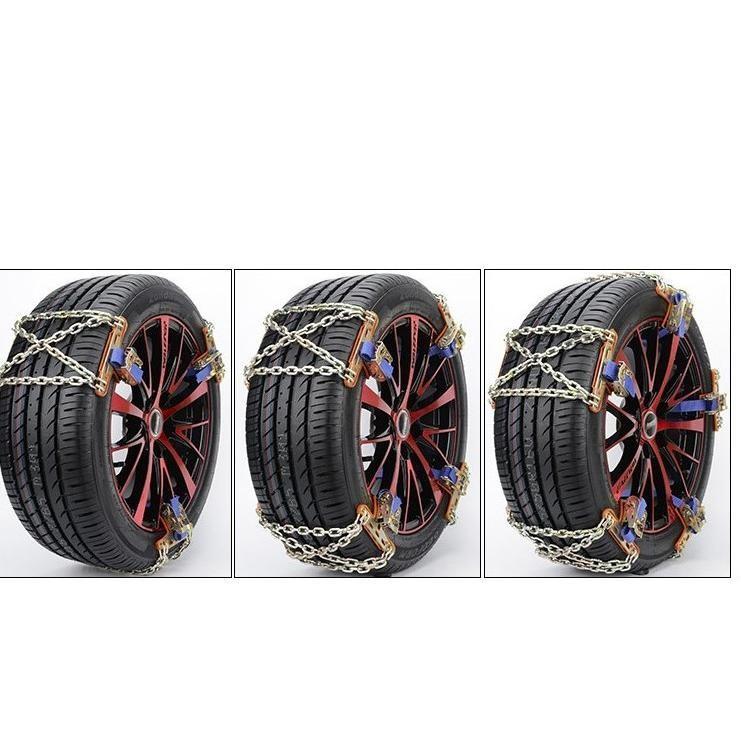汎用SUV車用金属タイヤチェーン スノーチェーン ジャッキアップ不要 取り付け簡単 雪対策 冬季 雪道 凍結 タイヤ 滑り止め 冬の必需品 4チェーンベルトセット : YIYI店 - 通販 ...