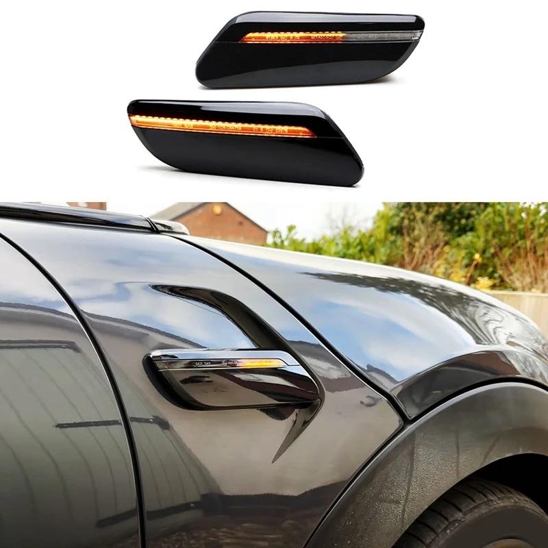 ミニクーパー ダイナミック LED カー サイドマーカーライト ウインカーランプ パーツ f55 f56 f57 2014 ...