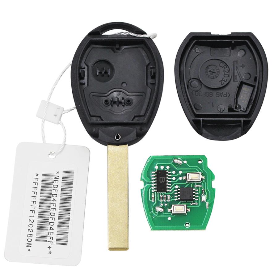 Bmw mini cooper s r50 r53 リモコンキー 433mhz 2ボタン チップ7935 pcf7930/31as ...