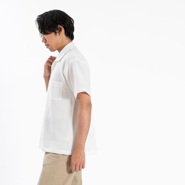 半袖シャツ メンズ 日本製 ワッフルシャツ ニットシャツ 羽織り クールビズ SHKB25-088 : Y.M.F STORE - 通販 - Yahoo!ショッピング