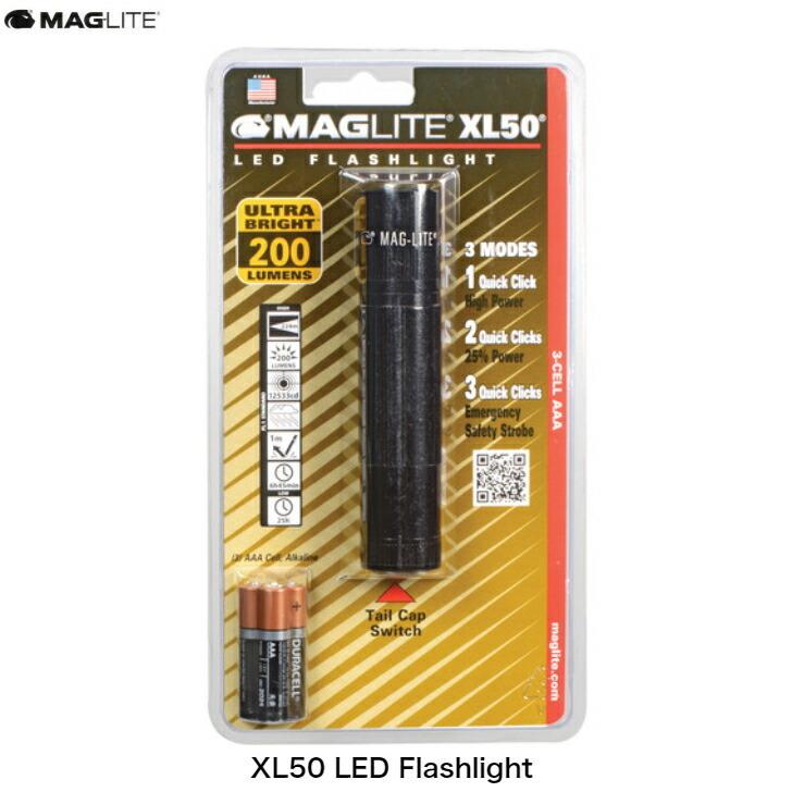 MAGLITE マグライト XL50 LED Flashlight ハンディライト アウトドア 散歩 明るい 防災 懐中電灯 : Y.M.S ...