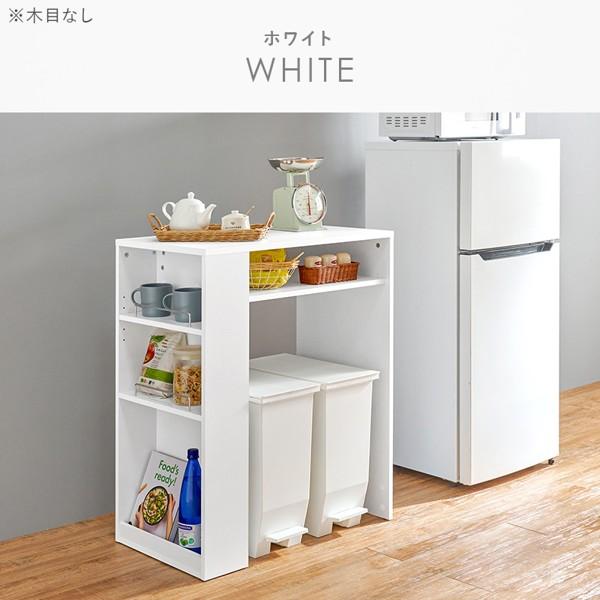 キッチンカウンター おしゃれ ゴミ箱上収納 幅70cm 高さ90 省スペース コンパクト 北欧 カウンターテーブル シンプル 作業台 キッチン収納 棚 白 新生活 ID005 : vkr ...