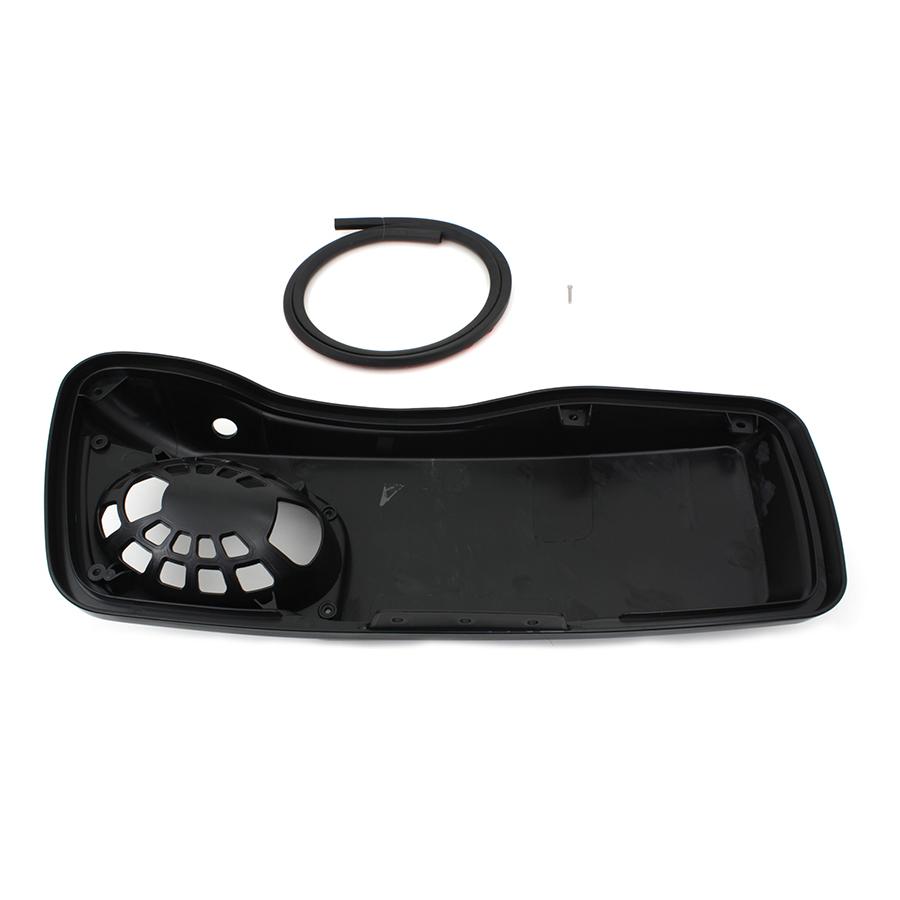 サドルバック FRP プラスチック リッド フタ 蓋 右側 ライト ブラック 黒 スピーカー 穴あり Right Saddlebag Lid ...