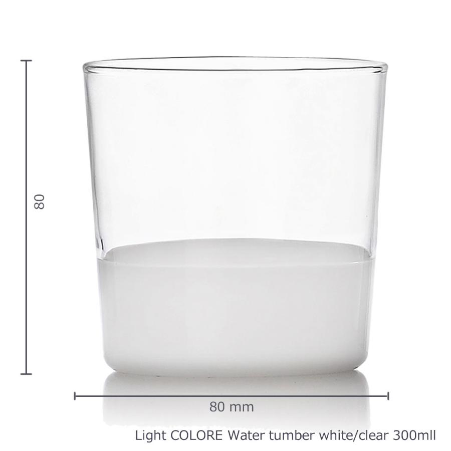 ICHENDORF MILANO Light COLORE white/clear カラーグラス 2色切替え タンブラー ウォーター ホワイト ...