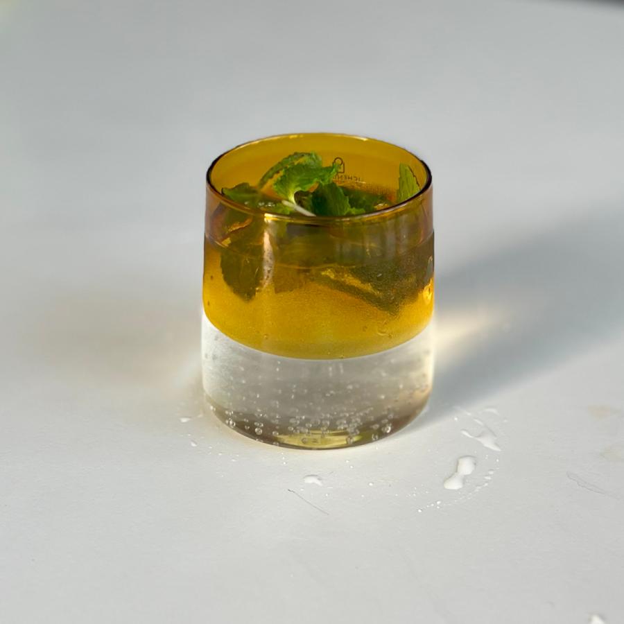 イッケンドルフ ミラノ 2色切替え タンブラー ウォーター ロックグラス Light COLORE clear/amber カラーグラス 透明 ...