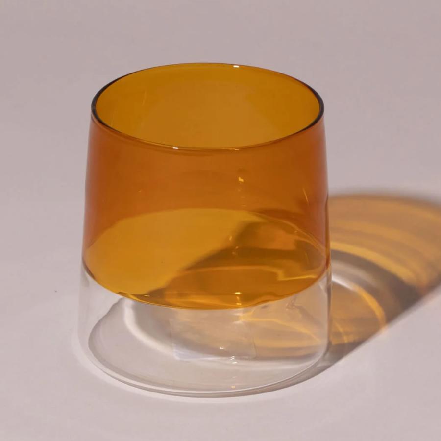 イッケンドルフ ミラノ 2色切替え タンブラー ウォーター ロックグラス Light COLORE clear/amber カラーグラス 透明 ...