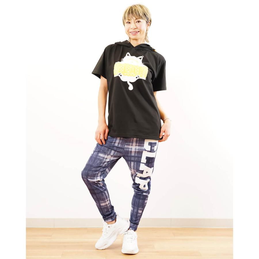 clap（クラップ） フィットネスウェア トップス フィットネス クラップウェア CLAP NYANKO HOODIE Tee ネコ フード付 ...