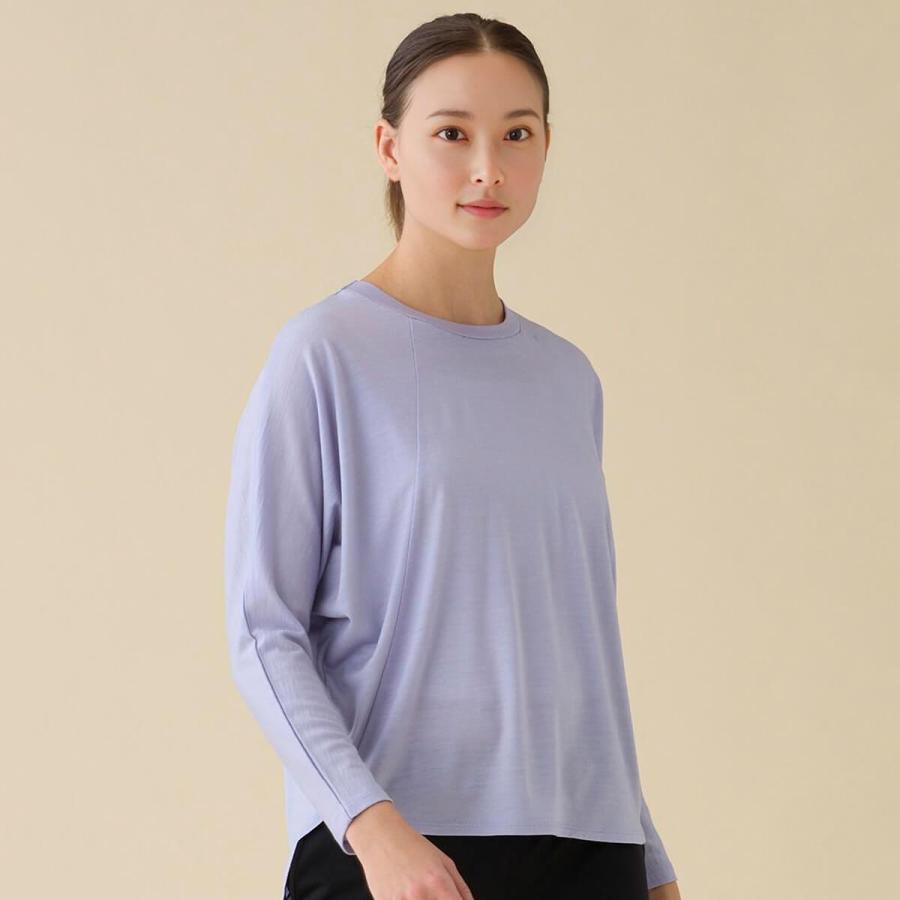 suria（スリア） セール ヨガウェア トップス ヨガ Tシャツ 長袖 シャルロットトップ su-t773 ウール 新作 ドルマンスリーブ ...