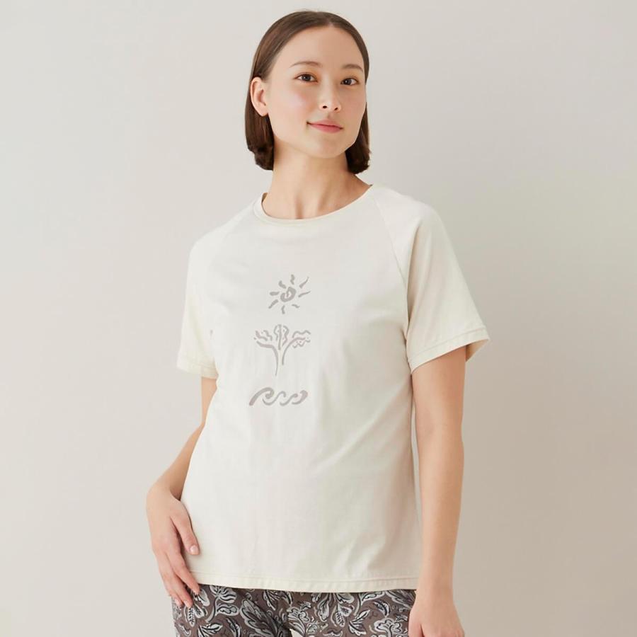 suria スリア ヨガウェア トップス 半袖 レディース Tシャツ remi abiruコラボ テールトップ su-t788 フリーサイズ ピラティスウェア ゆったり 体型カバー おし ...