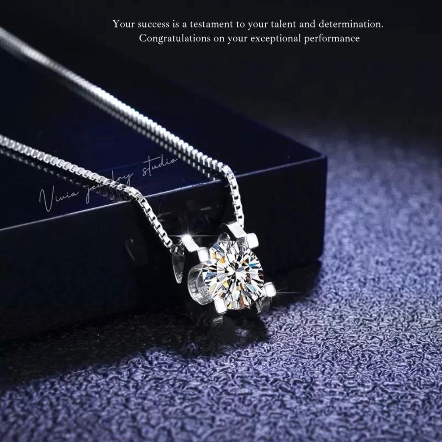 ネックレス ダイヤモンドCZ レディース 一粒 プラチナ 仕上げ 1.0ct 金属アレルギー ノンアレルギー シルバー ホワイトデー お返し 母の日 女性 彼女 プレゼント ...