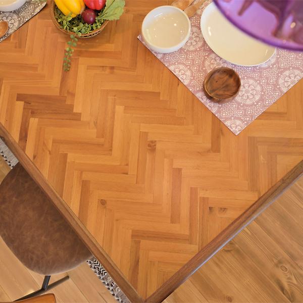 東谷 GT-873 W150×D85×H72 ヘリンボーン ダイニングテーブル 天然木 木製 ヘリンボーン柄 模様 リビングテーブル : 養生ボード屋 - 通販 - Yahoo!ショッピング