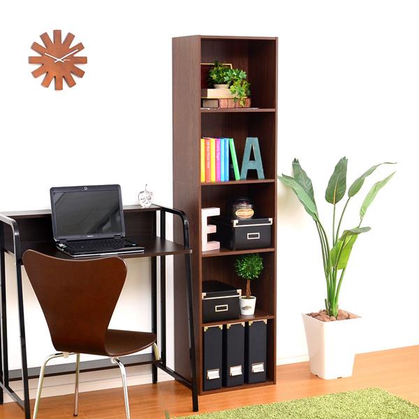 W41.4×D29×H168.5cm A4サイズ収納OK 扉付きカラーボックス 5ivox フィボックス カラーボックス ラック 本棚 収納 ...